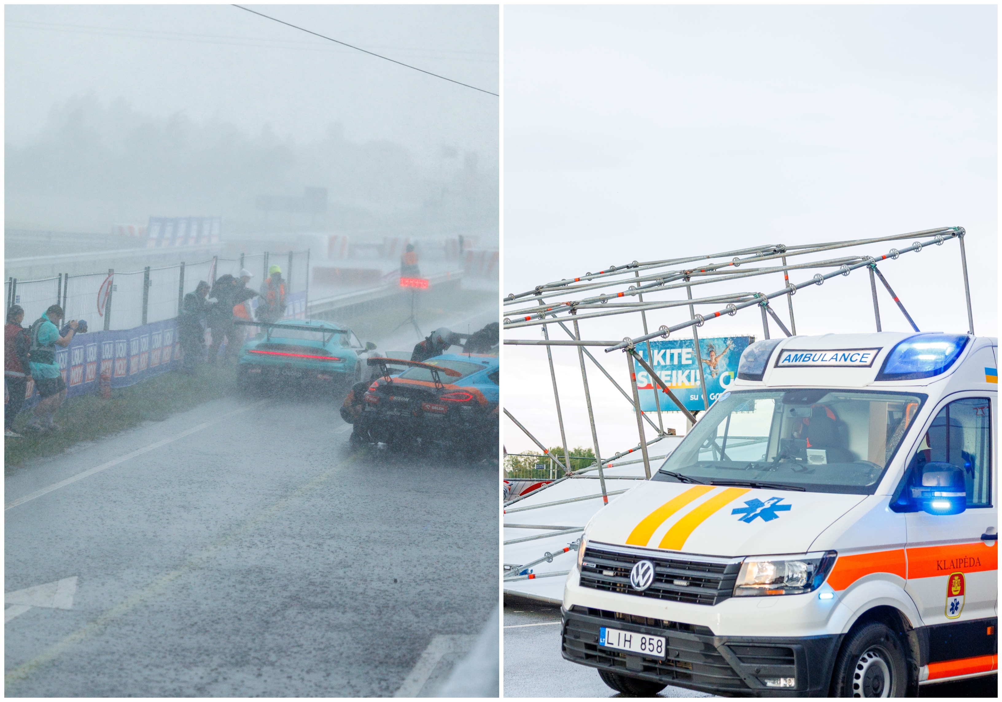 Palangą užgriuvo galinga liūtis: per lenktynes sužalotas žmogus ...