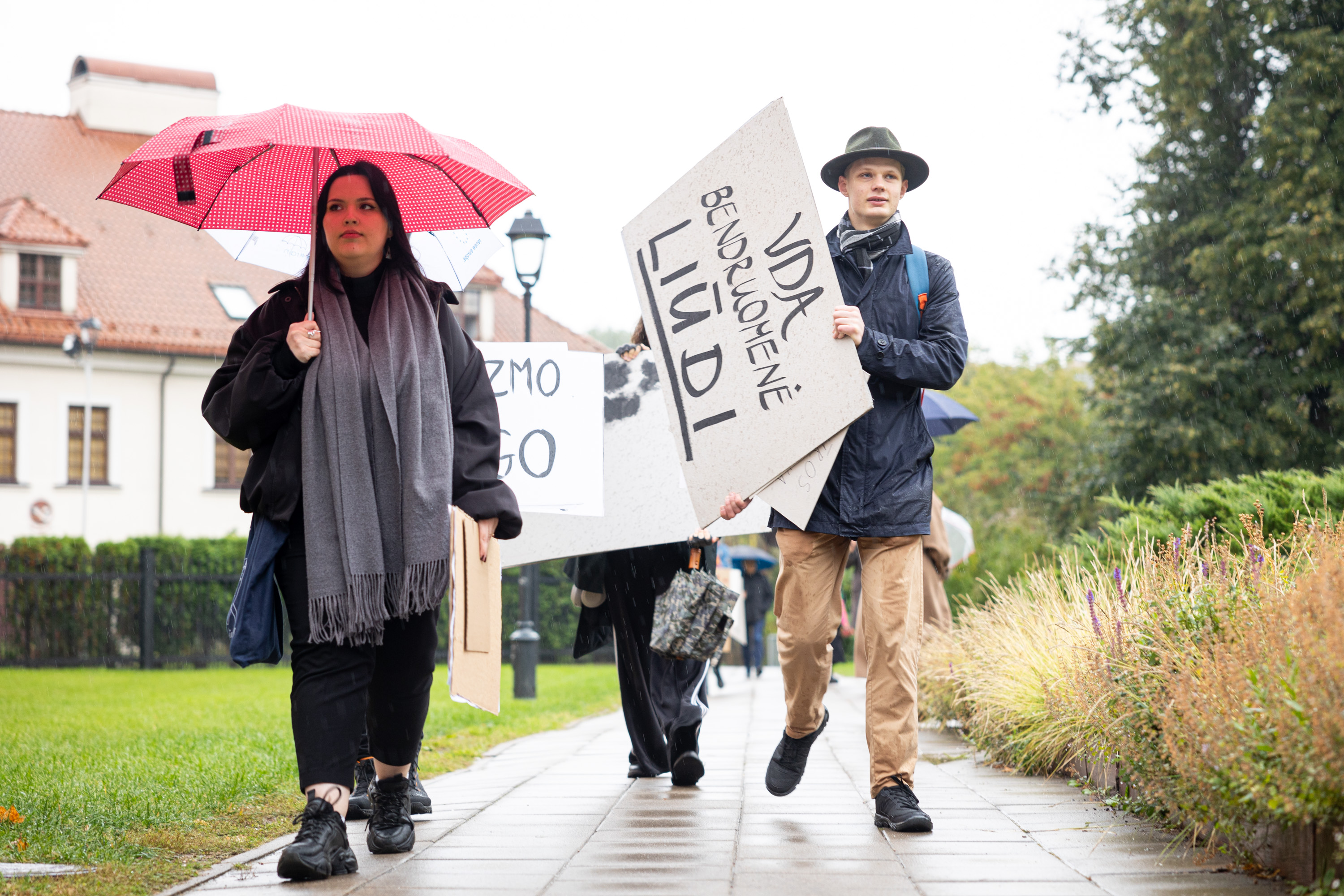 Prie Seimo susirinkusi jaunimo minia: prezidentas ir premjerė pavedė ...