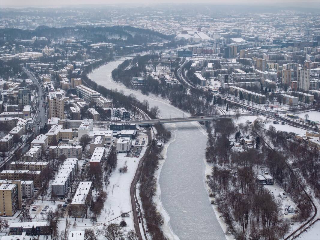 Neries pakrantėse – želdinių tvarkymo darbai