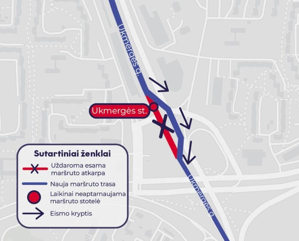 Nuo trečiadienio – papildomi eismo ribojimai Ukmergės ir Ozo g. sankirtoje